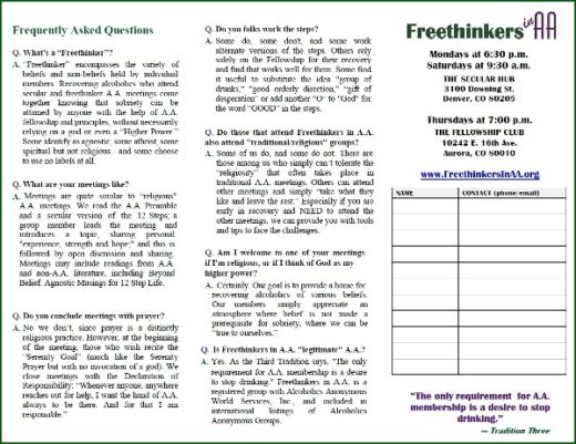 Secular AA Pamphlets | AA Agnostica